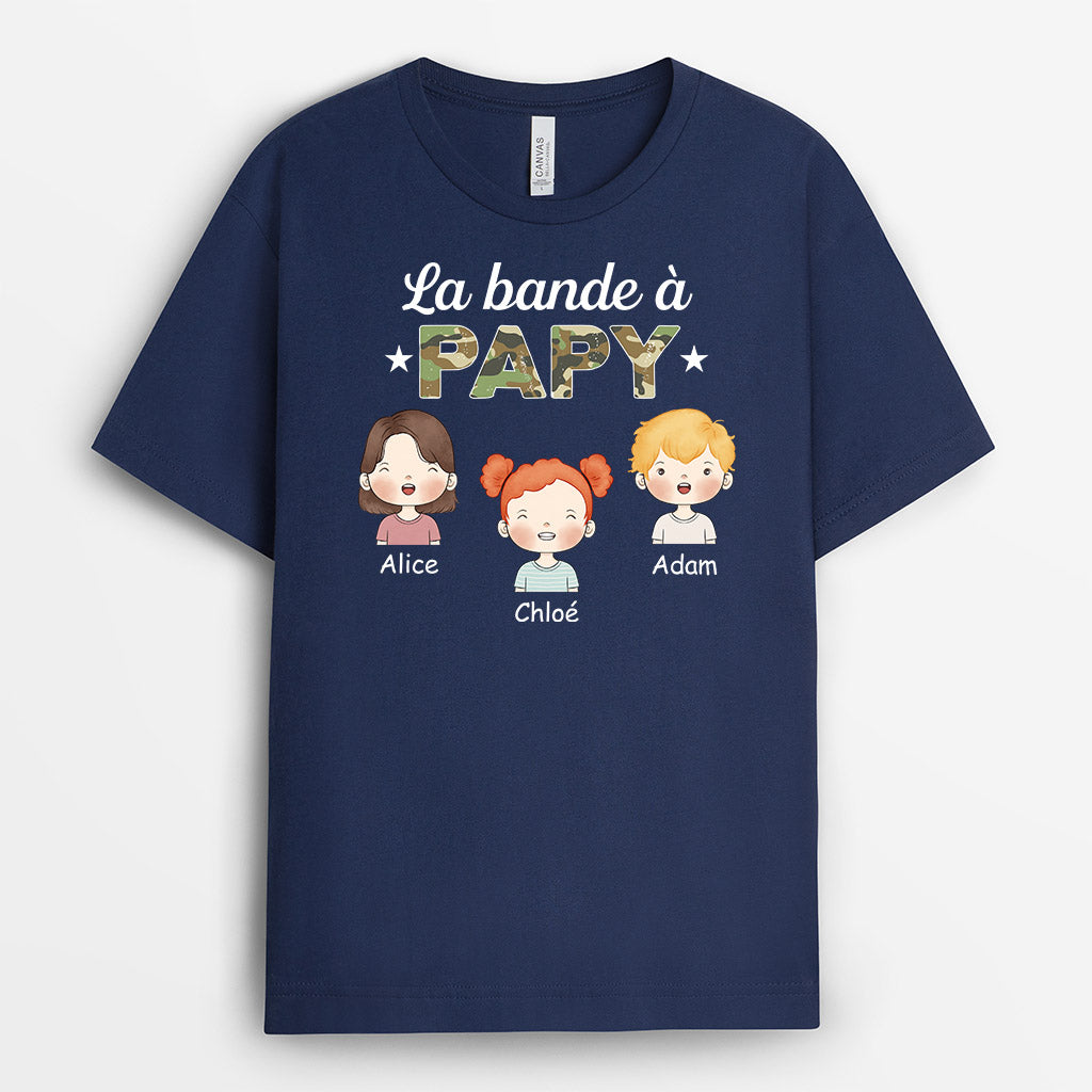 T-shirt La Bande Mignonne à Papa Papi Personnalisé - Cadeau Plus