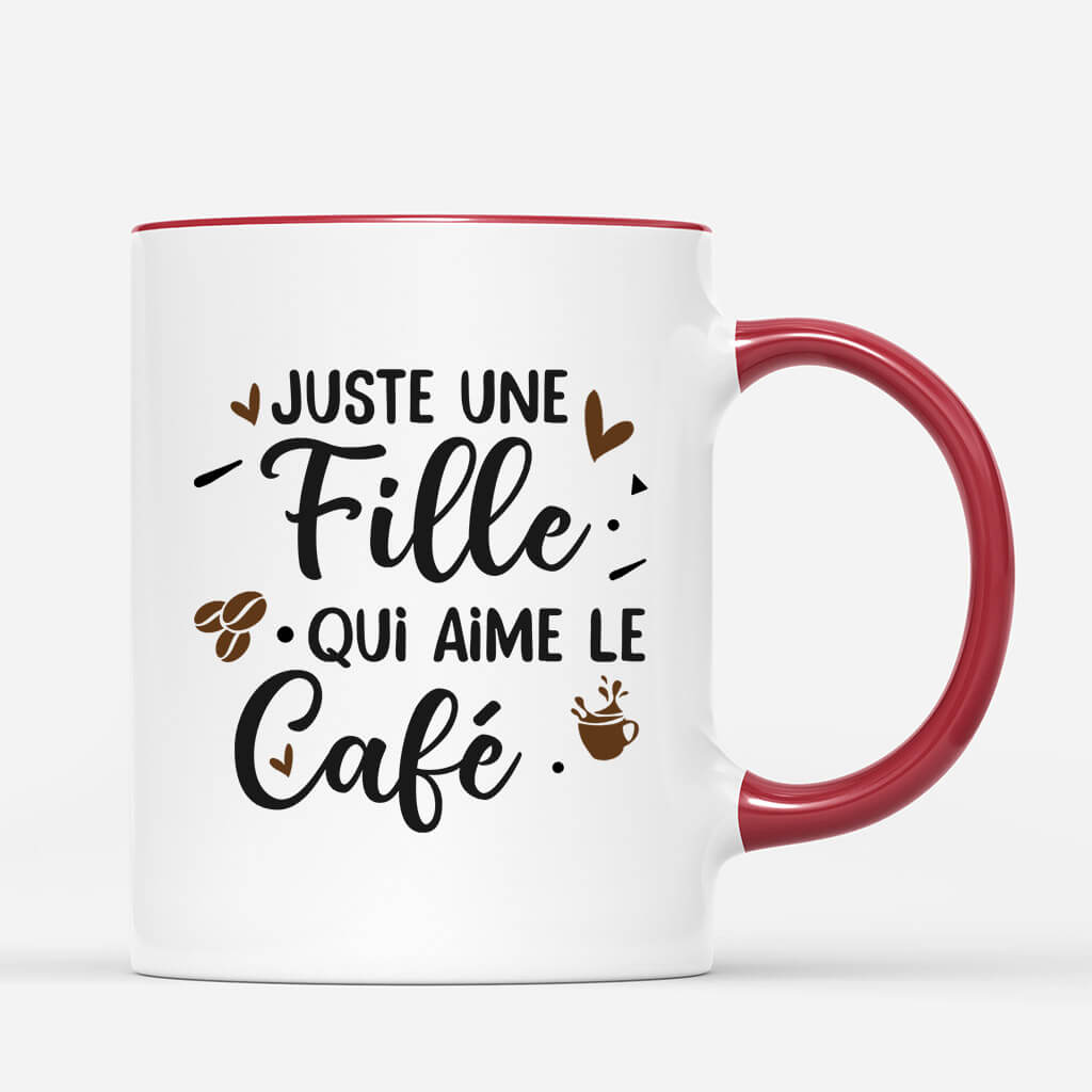 Mug Juste Une Fille Qui Aime Le Café Personnalisé - Cadeau Plus
