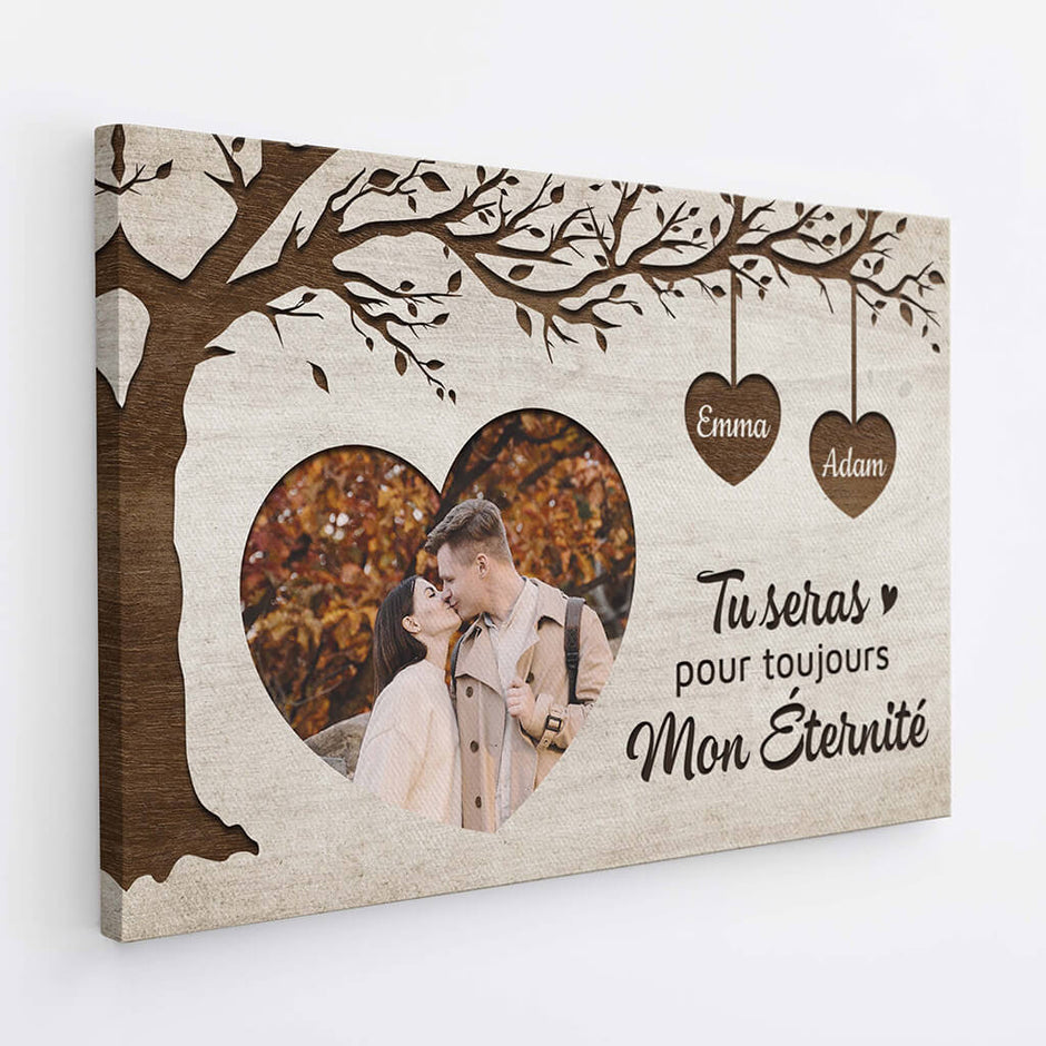 Tableau Couple Personnalisé Pour Amoureux - Cadeau Plus