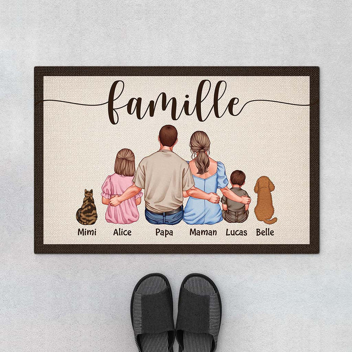 Paillasson Personnalisé Famille - Cadeau Plus