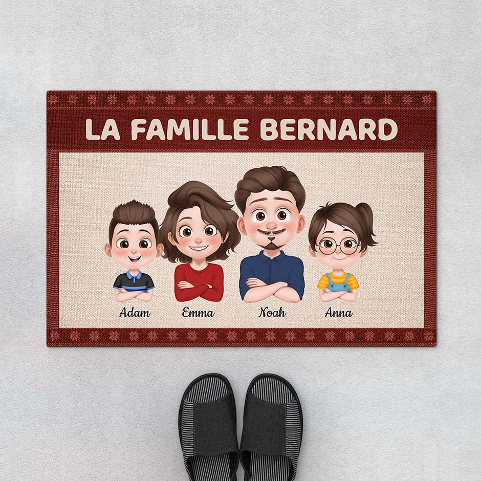 Paillasson Personnalisé Famille - Cadeau Plus