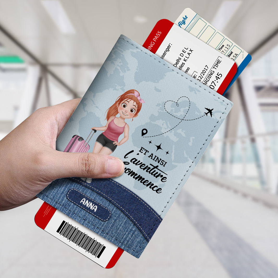 Porte Passeport Personnalisé Avec Texte Cadeau Plus
