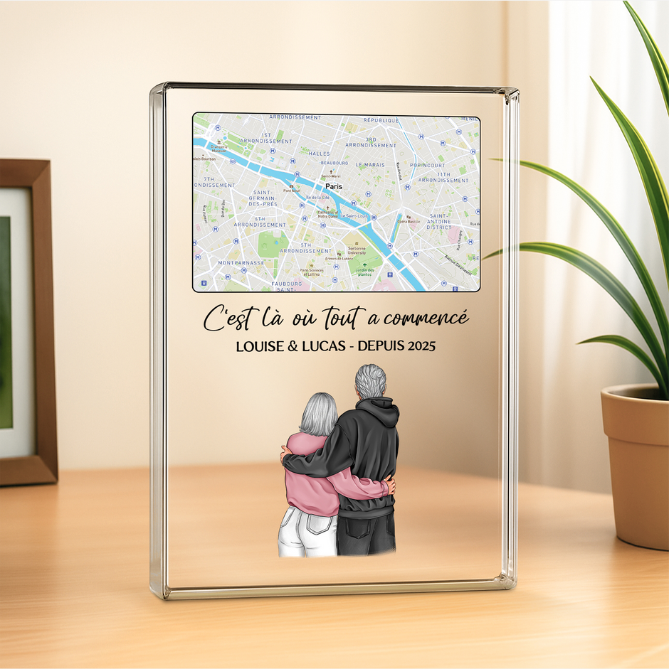 Plaque Acrylique Personnalisé Avec Photo Et Texte - Cadeau Plus
