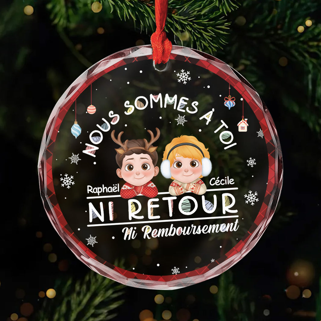 Ornement En Verre Personnalisé Avec Enfant De Noël - Nous Sommes À Toi ...