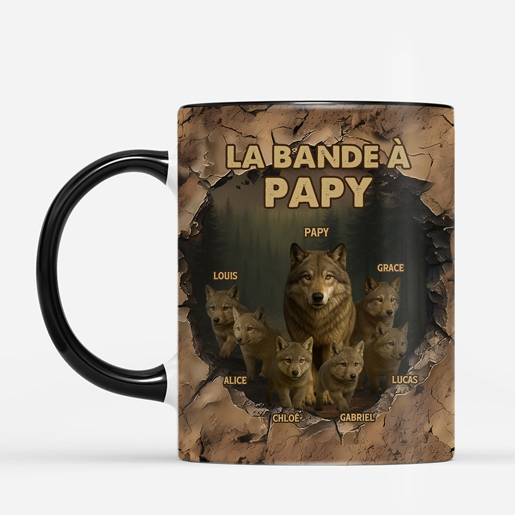 [Effet d'impression 3D] Mug Personnalisé - La Bande À Papa Loup Papy L - Cadeau Plus