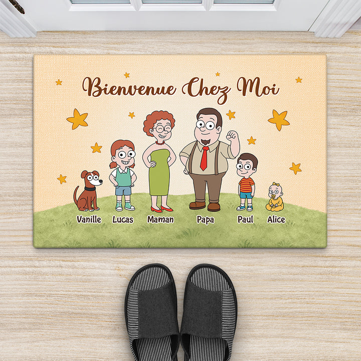 Paillasson Famille Personnalisé Et Original - Cadeau Plus