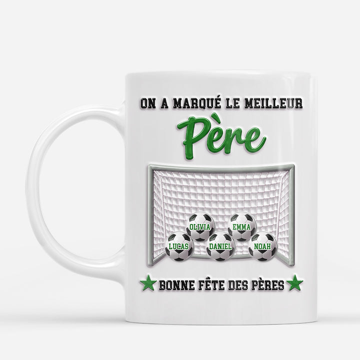 [Effet d'Impression 3D] Mug Personnalisé Papa Fan De Foot - Bonne Fête ...