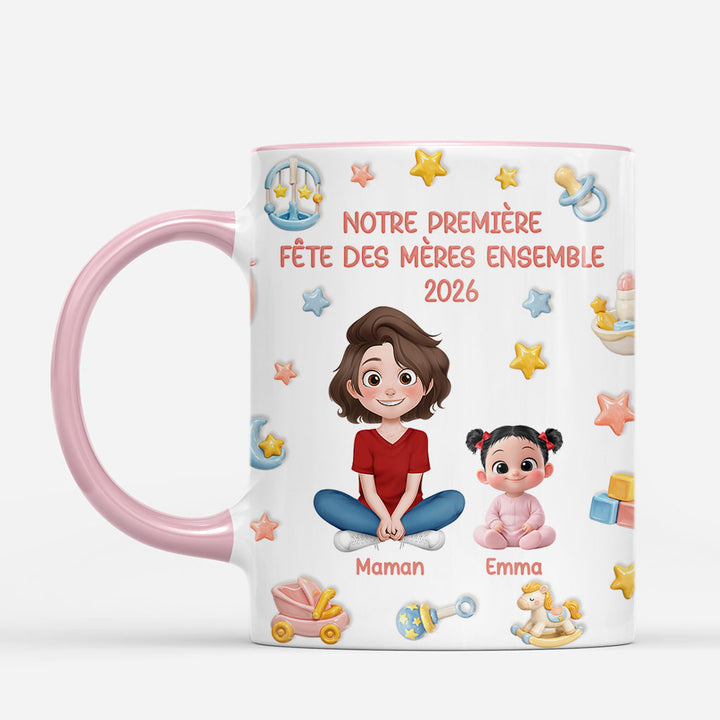 [Effet d'impression 3D] Mug Personnalisé Future Maman Futur Papa - Cad ...