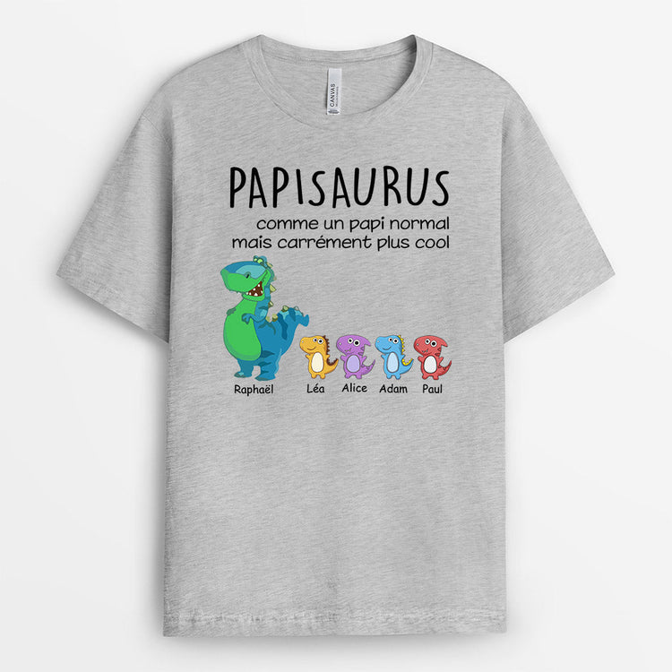 T-shirt Papisaurus Papasaurus Cool de Petits Dinosaures Personnalisé ...