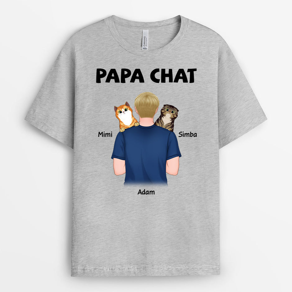 Tee Shirt Personnalisé Chat Pour Amoureux des Animaux - Cadeau Plus